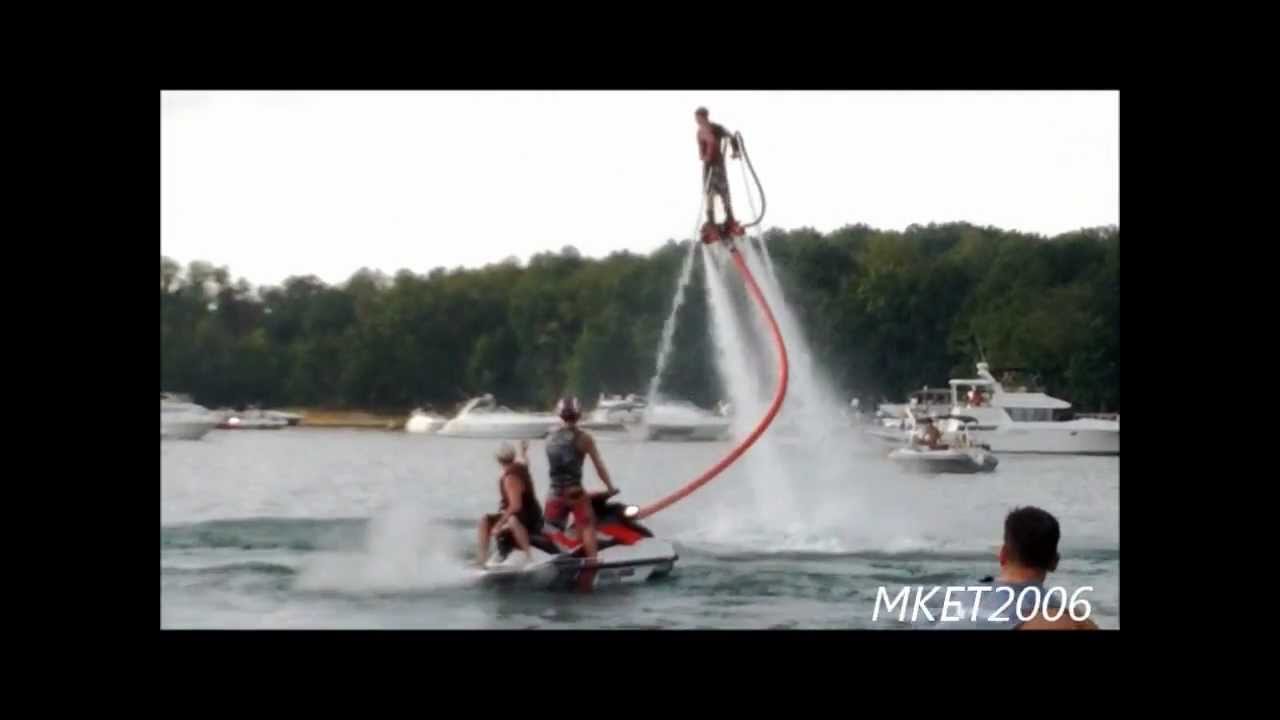 Flyboard jet-powered fun! Lake Lanier GA - YouTube