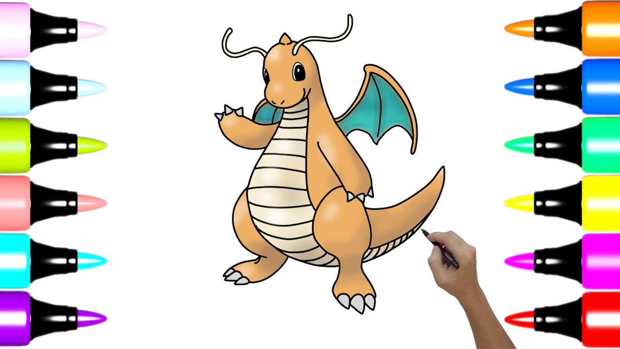 How to Draw Dragonite from Pokémon- Step by Step Tutorial - YouTube