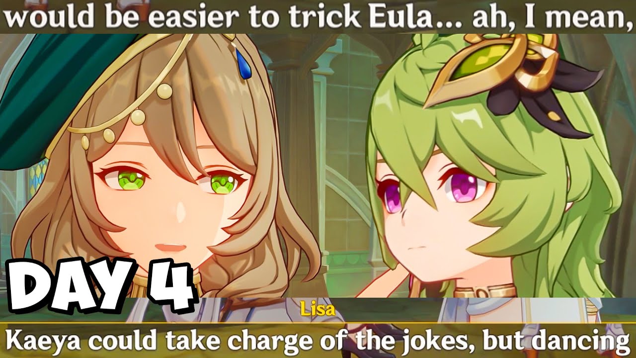 DAY 4 LISA LOCATION in SUMERU Cutscene Genshin Impact | LISA SKIN ...