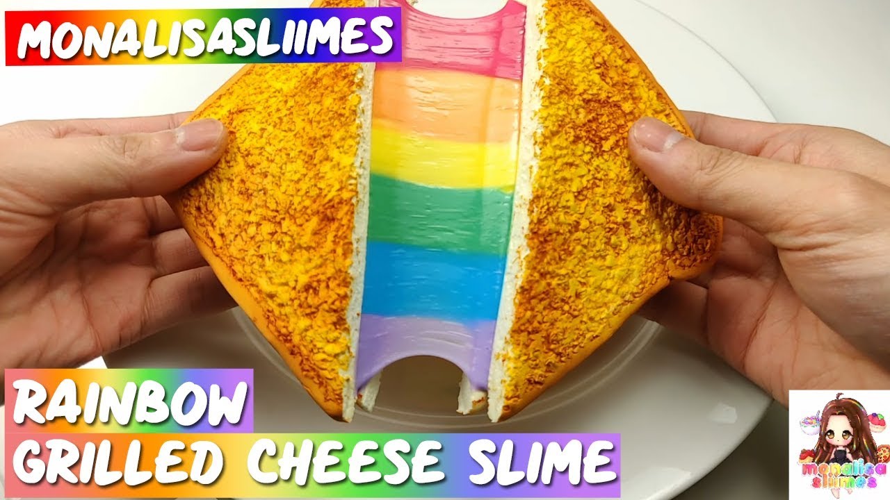 Rainbow Grilled Cheese - Monalisasliimes food slime build video! - YouTube