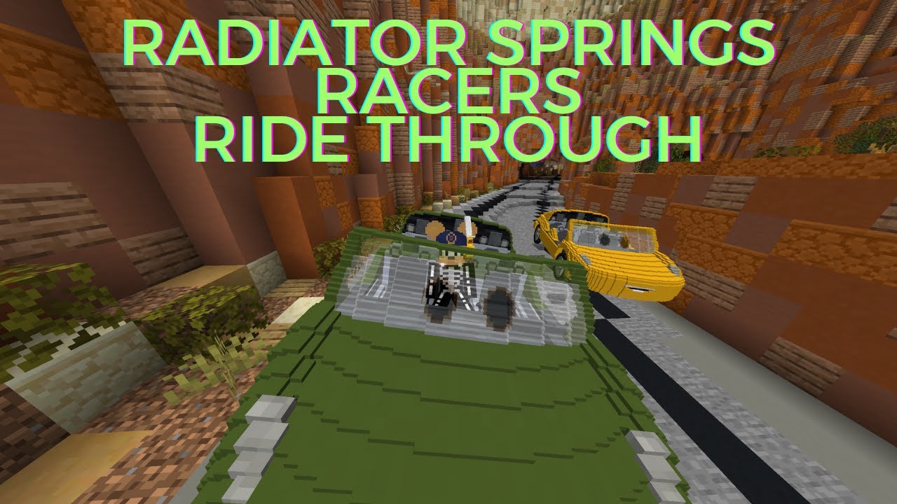 ImagineFun Minecraft - Radiator Springs Racers at Disneyland! - YouTube