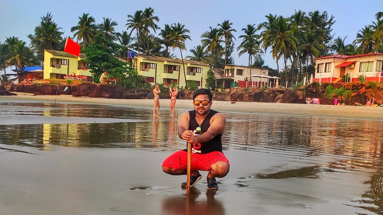 Russian beach Goa Cinematic view. Arambol beach , Aswem beach, Vagator ...