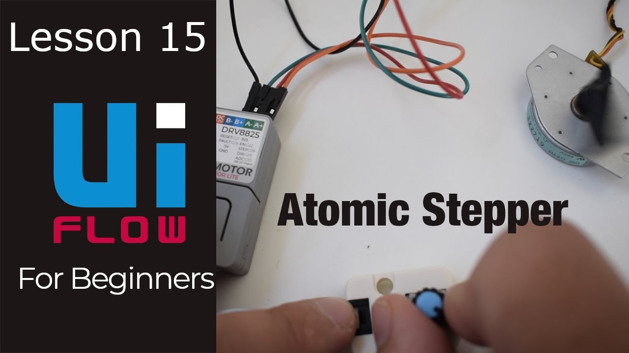 M5Atom Stepper control with Uiflow - YouTube