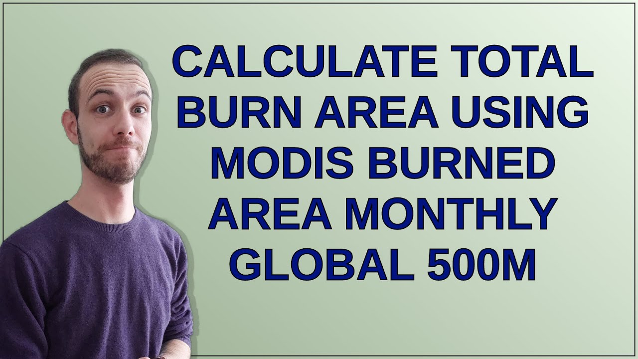 Gis: Calculate total burn area using MODIS Burned Area Monthly Global ...