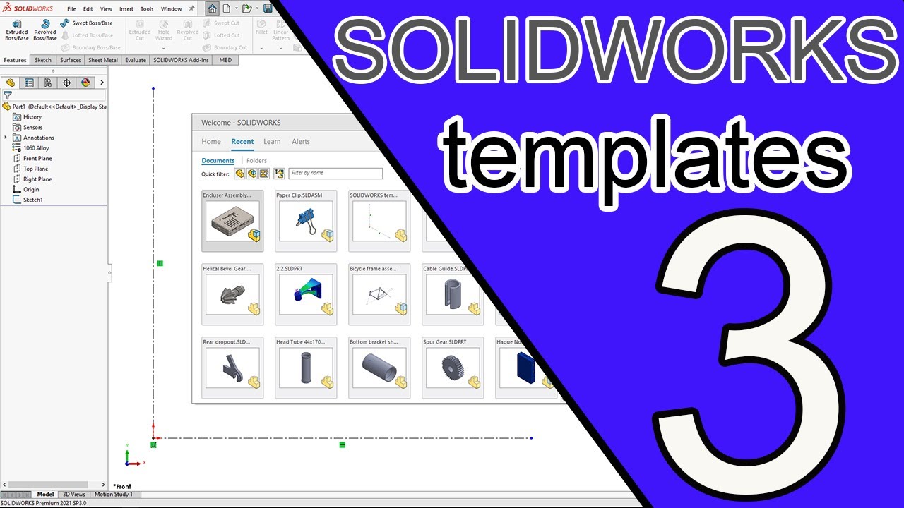 SOLIDWORKS templates | SOLIDWORKS Essential Training | Part 3 | OS ...
