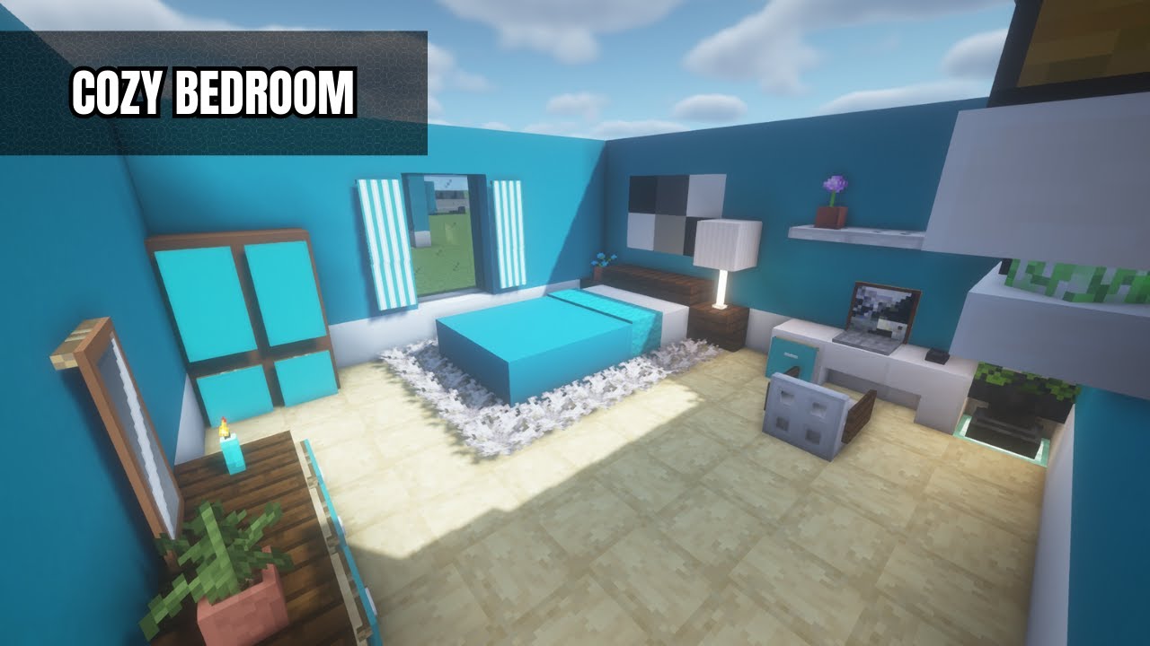 Minecraft: Cozy Bedroom Design Tutorial 🛏 - YouTube