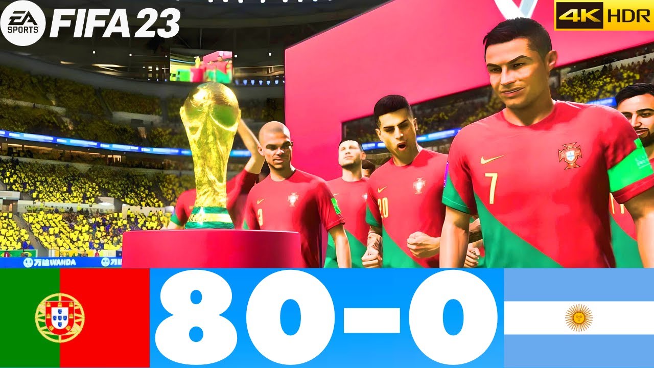 FIFA 23 -Portugal 80-0 Argentina - FIFA World Cup Final Ft. Messi ...