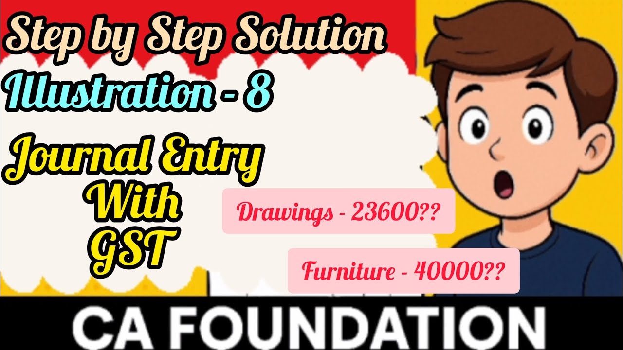 Illustration - 8 "Step by Step Solution" | Journal Entry with GST ...