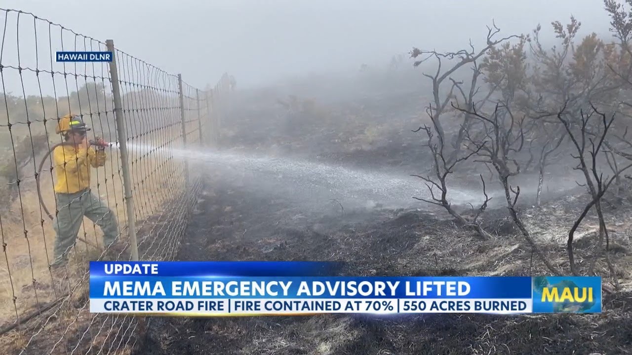 Emergency Advisory lifted for residents near Maui's Crater Road Fire ...