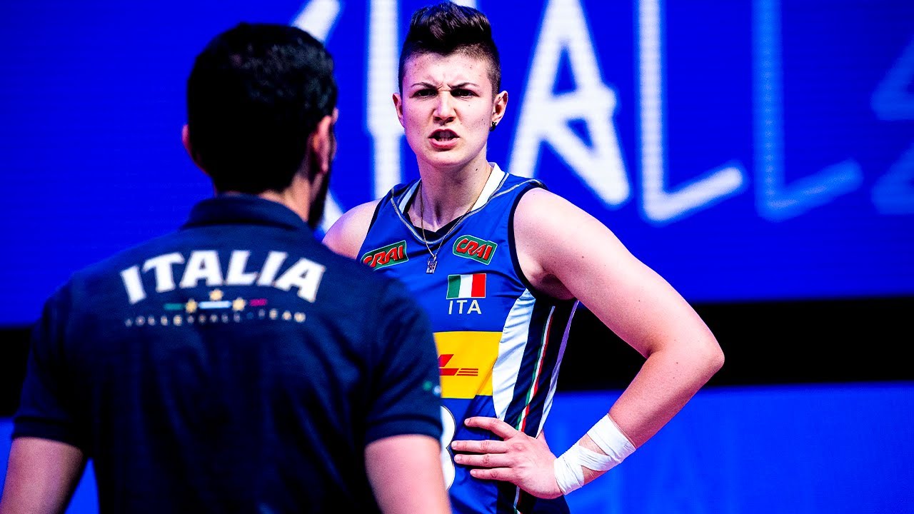 Don't make Giulia Melli Angry , That 's Why | VNL 2021 (HD) - YouTube