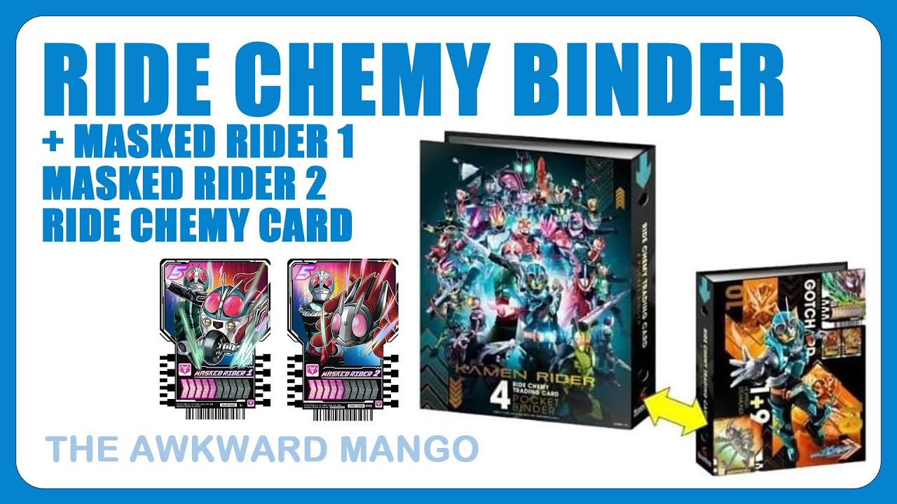 Ride Chemy Binder + Masked Rider 1 and 2 Ride Chemy Cards Demo | Kamen ...