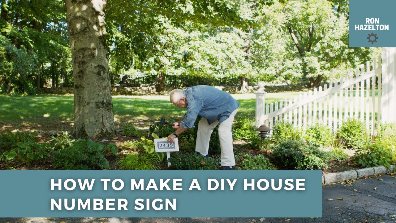 How to Make a DIY House Number Sign - YouTube