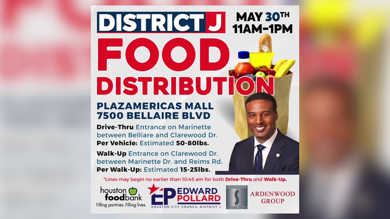 District J's Edward Pollard Food Distribution On Saturday, May 30th ...