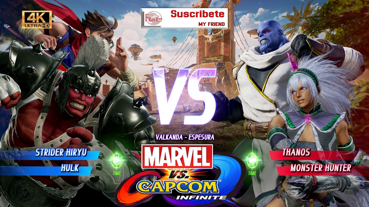 Hulk & Strider Hiryu Vs Monster Hunter & Thanos In Amazing Combat ...