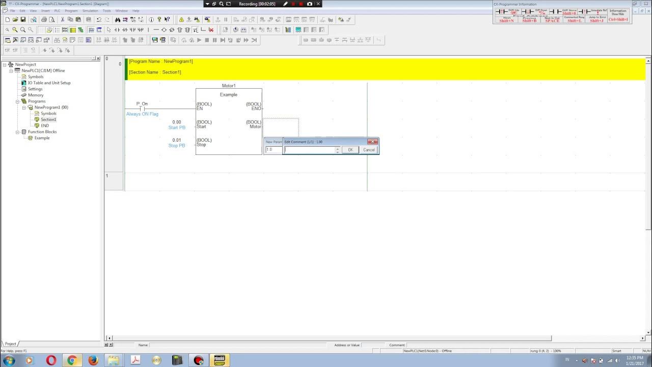 HOW TO MAKE FUNCTION BLOCK PLC OMRON - YouTube