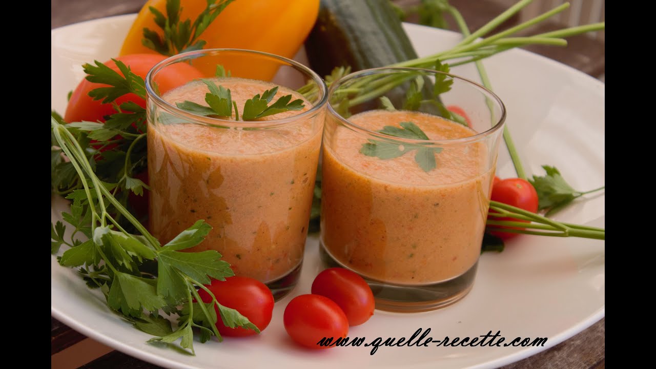 Gaspacho Soupe Froide Pour l'été Par QUELLE-RECETTE Episode 61 - YouTube