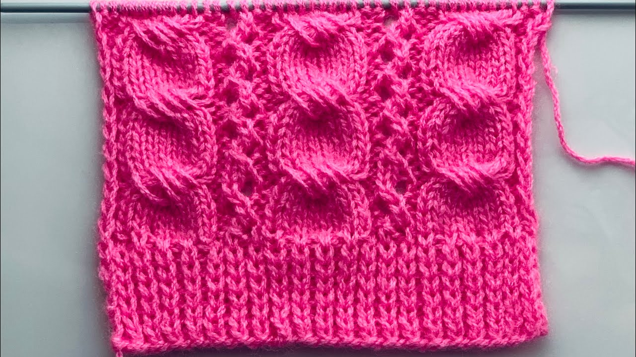 Knitting stitch pattern for sweater/jacket/scarf and cardigans - YouTube