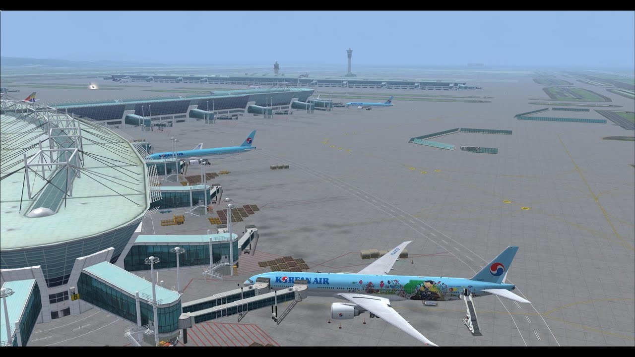 Vatsim city link event Korean air 853 RKSI-ZBAA full flight video,fsx ...