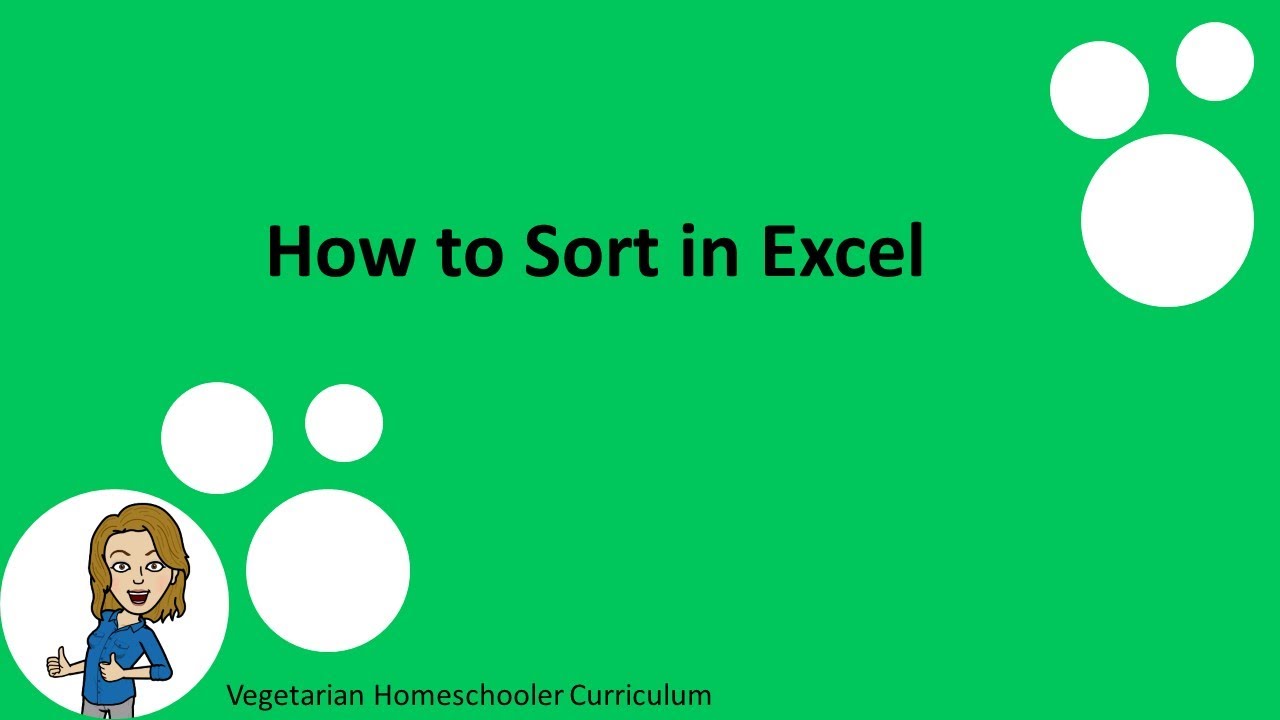 How To Sort In Excel YouTube How To Sort In Excel YouTube