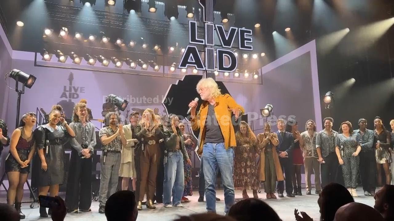 Bob Geldof and Midge Ure celebrate 40 years of Live Aid in London - YouTube