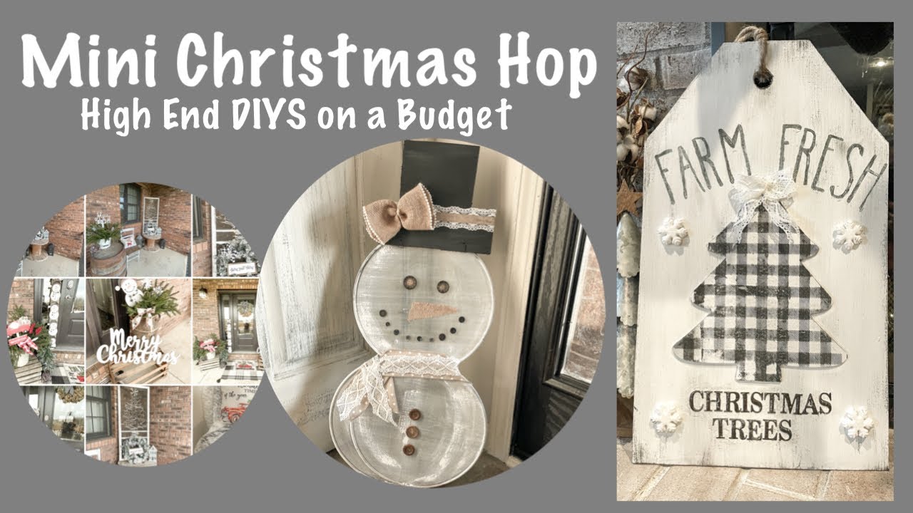 High End DIYS on a Budget | Mini Friend Hop | Splatter Screen Snowman ...
