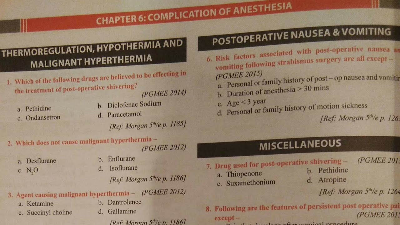 Complications Of Anesthesia Paper 2014 15 16 17 Neet Pg Aiims Pg Dnb Complications Of Anesthesia Paper 2014 15 16 17 Neet Pg Aiims Pg Dnb