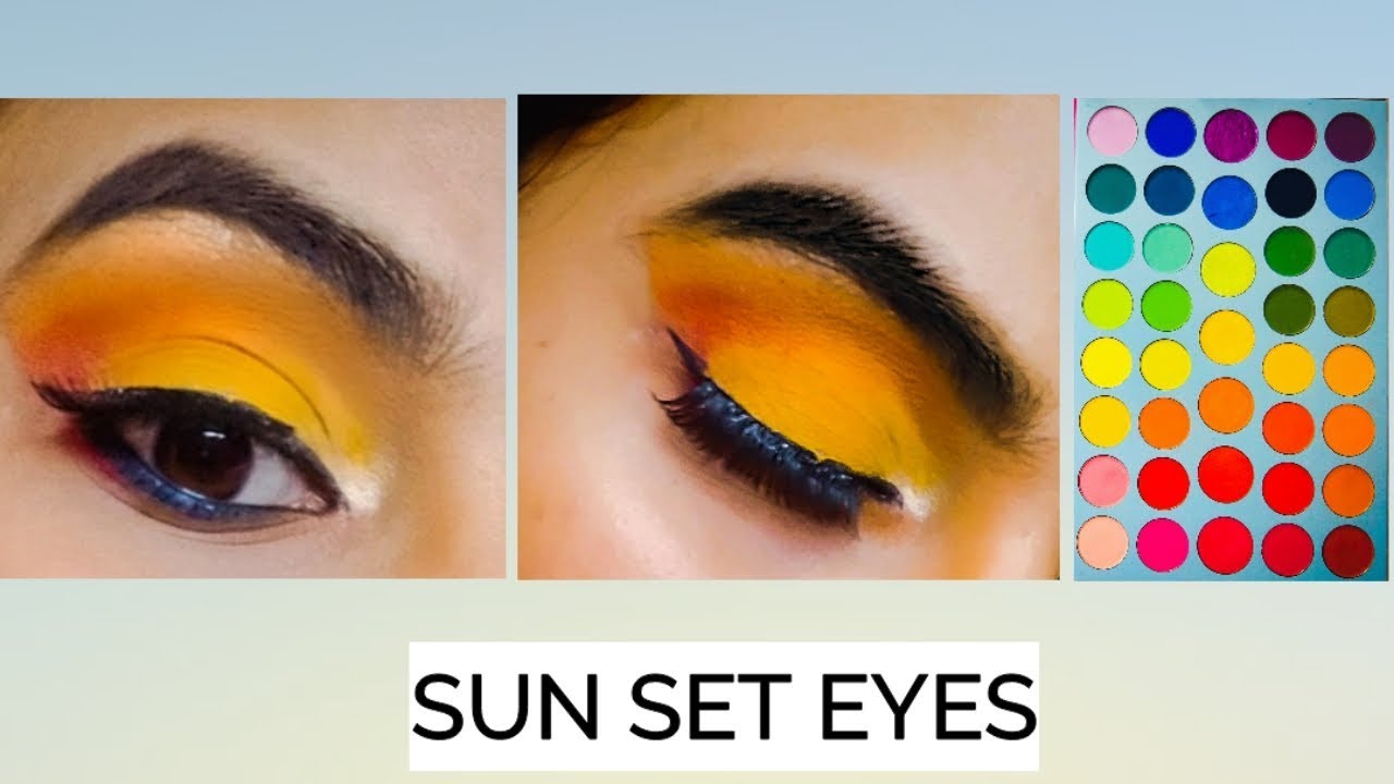 Sun Set Eyeshadow Tutorial (2020)* | STEP BY STEP | Hinglish | fashion ...