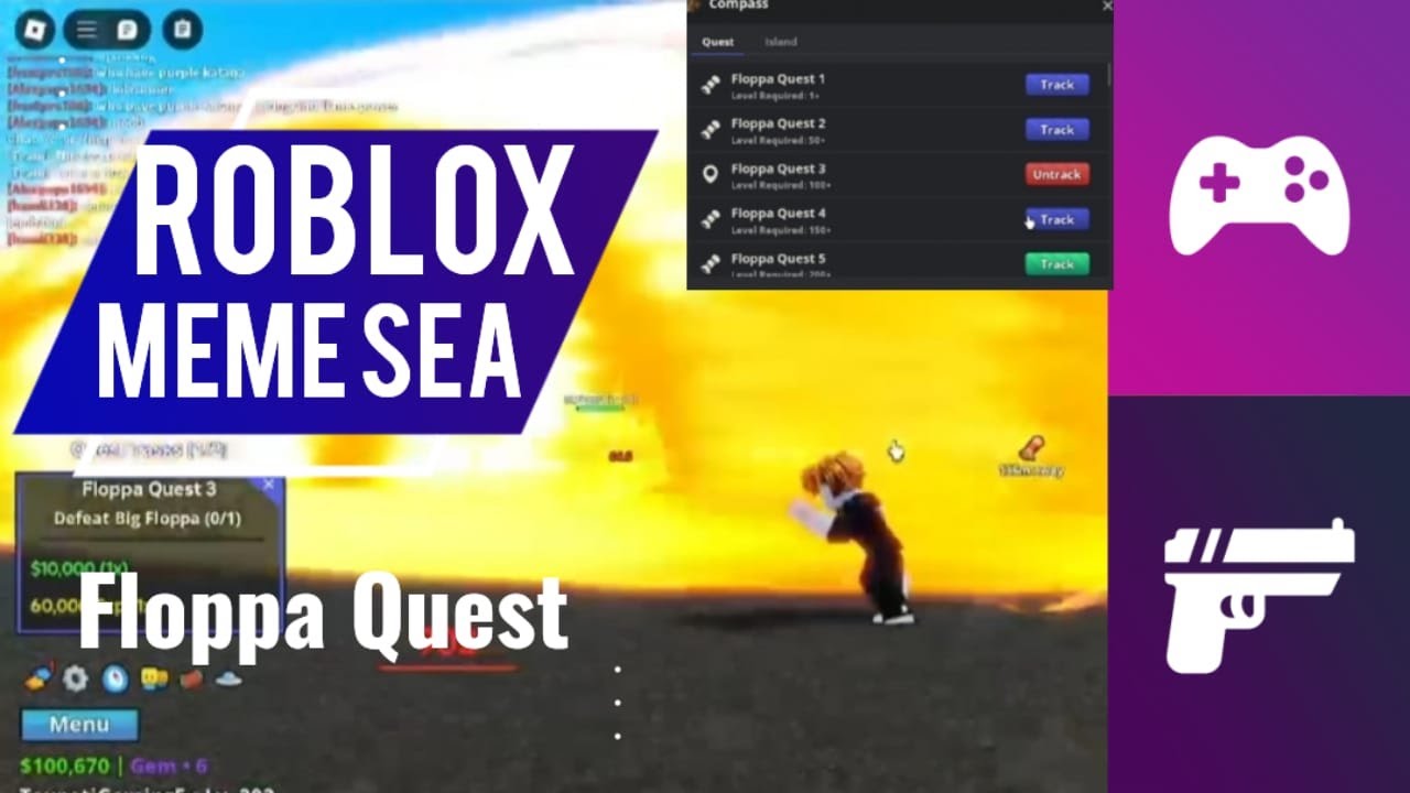 Floppa Quest 1 to 4 Roblox meme sea #robrox #memesea #taupatigaming # ...