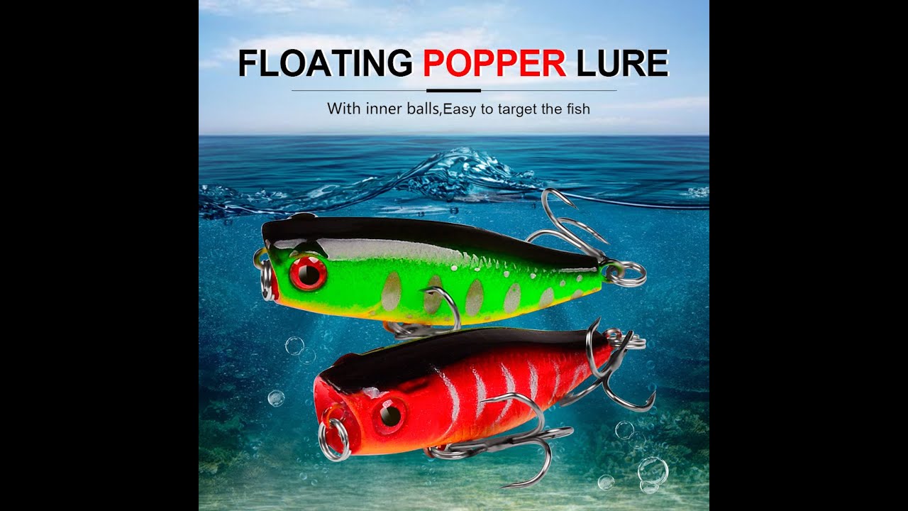 Proberos Popper Lures Saltwater Fishing 3.5g 4.5cm Top Water Bait ...
