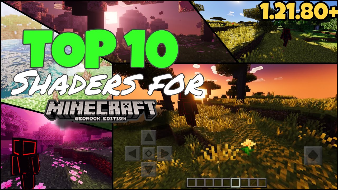TOP 10 DEFERRED SHADERS for Minecraft Bedrock edition!!|MCPE| 1.21.80 ...