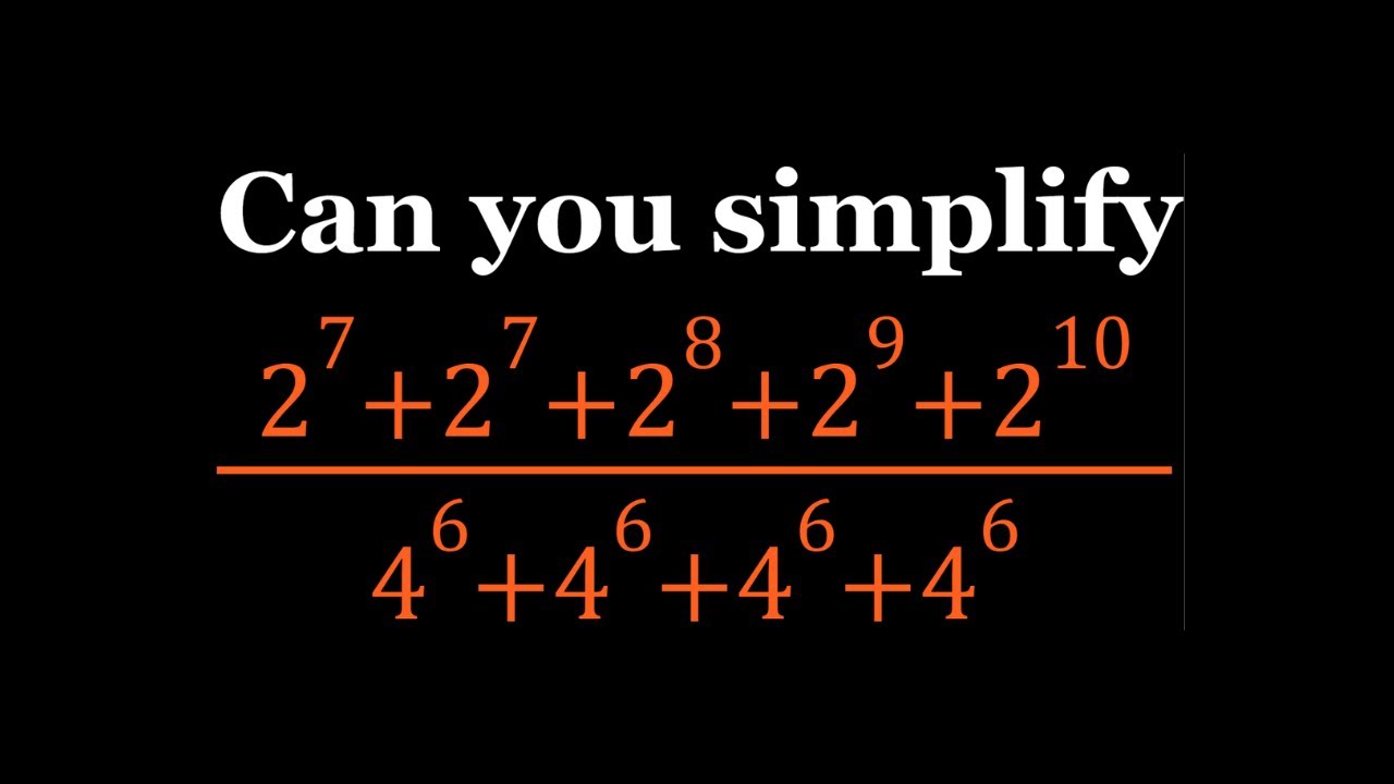 Simplifying An Exponential Numerical Expression Youtube 8318