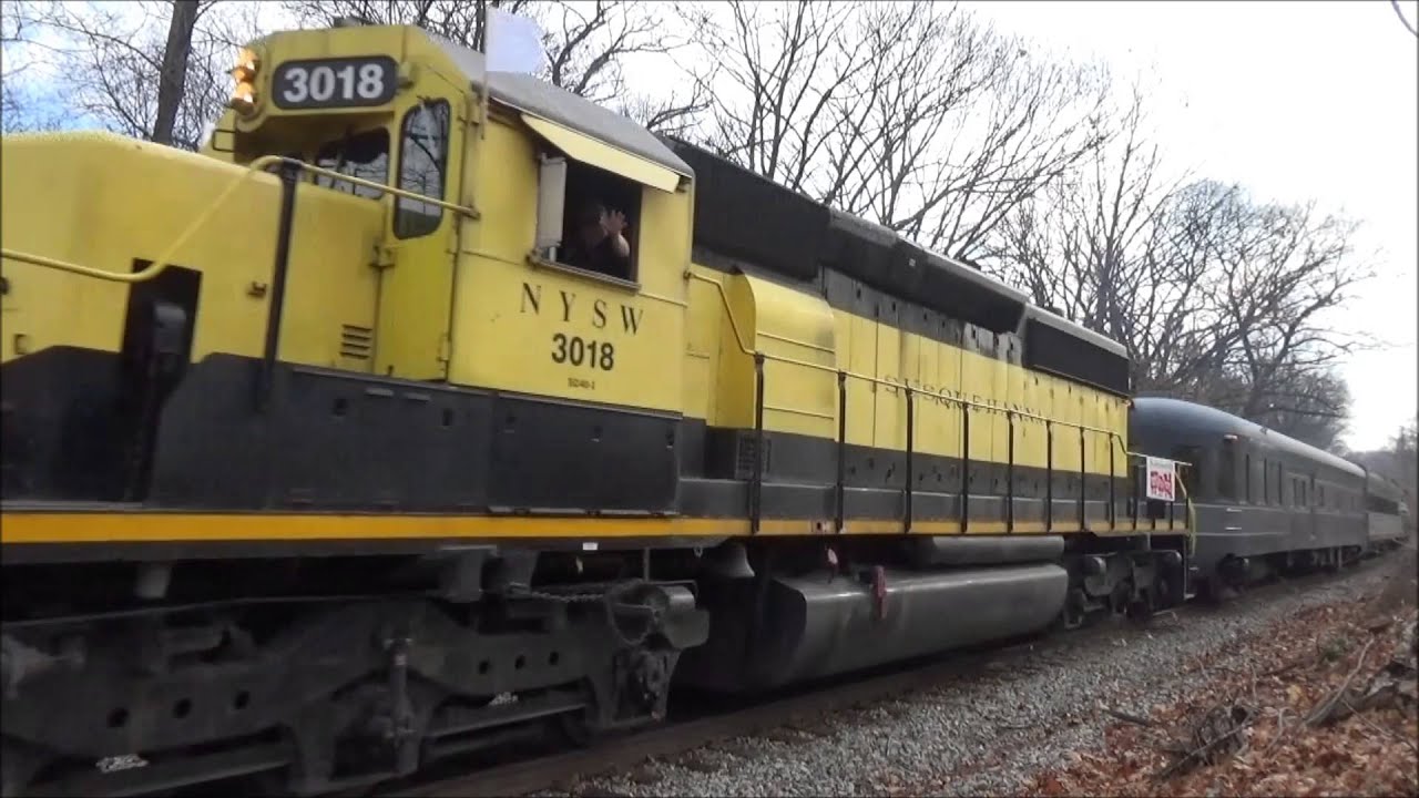 Chase of the NYSW Toys for Tots Train! (12/12/2015) - YouTube