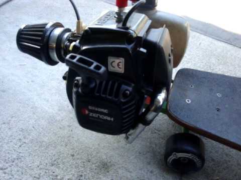 engine power skateboard - YouTube