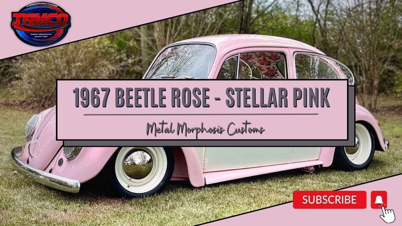 Tamco Paint's Custom Color - Stellar Pink on 1967 Beetle - YouTube