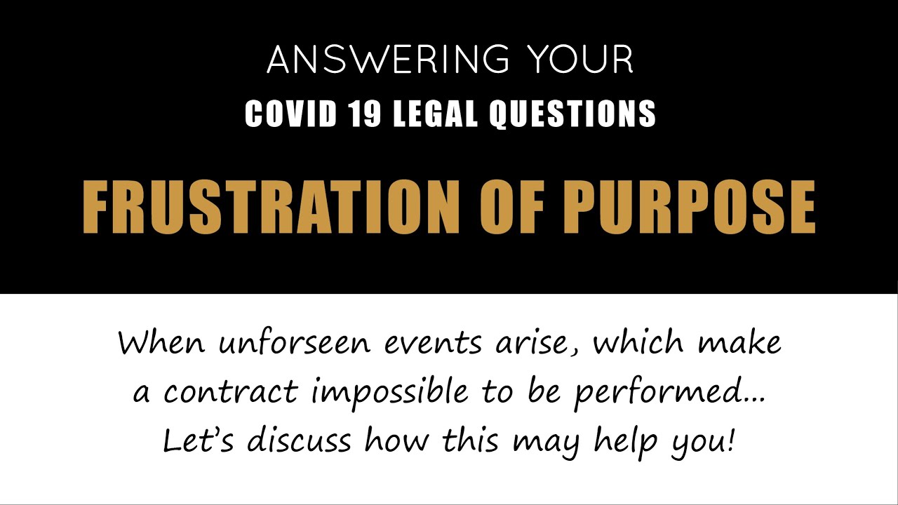 Frustration of Purpose - YouTube