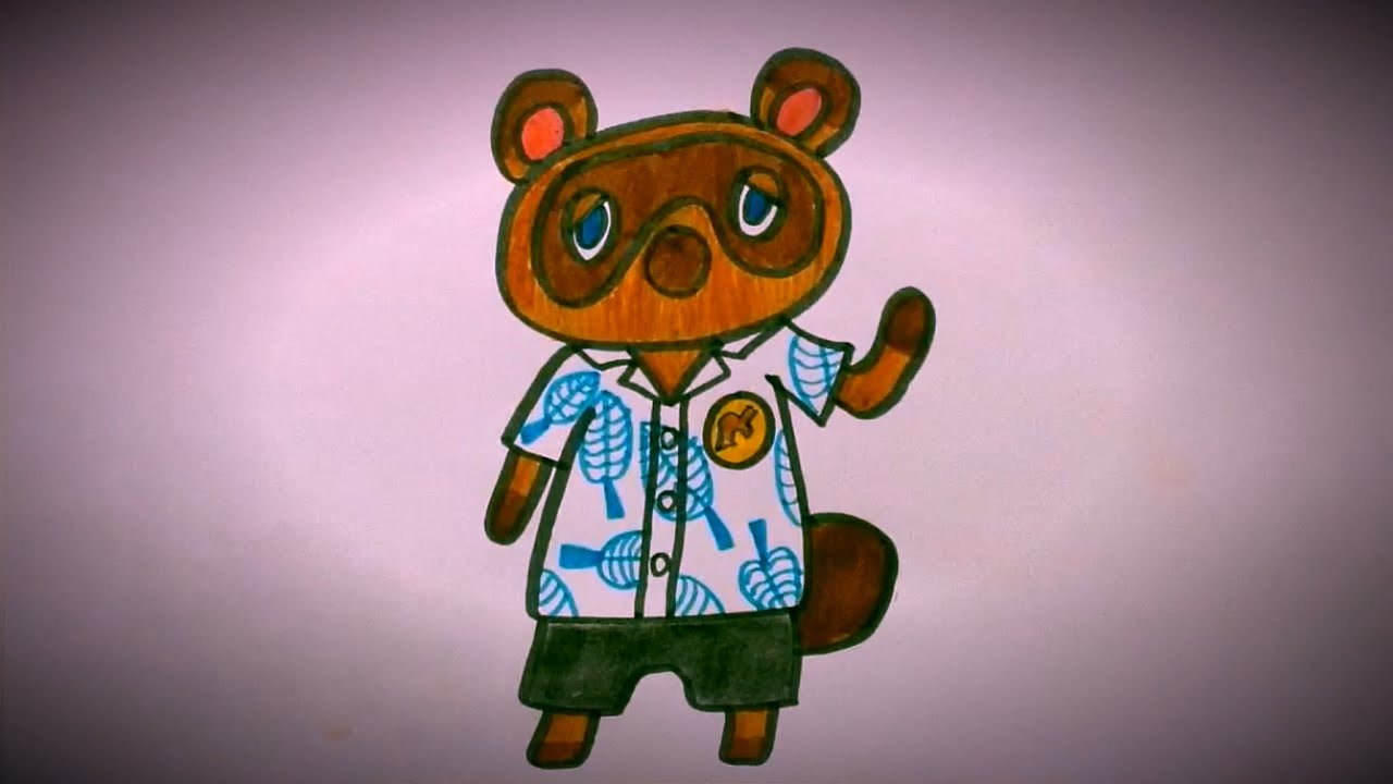 How to draw Tom Nook from Animal Crossing - YouTube