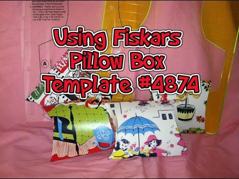 Using Fiskars Pillow Box Template #4874 - YouTube