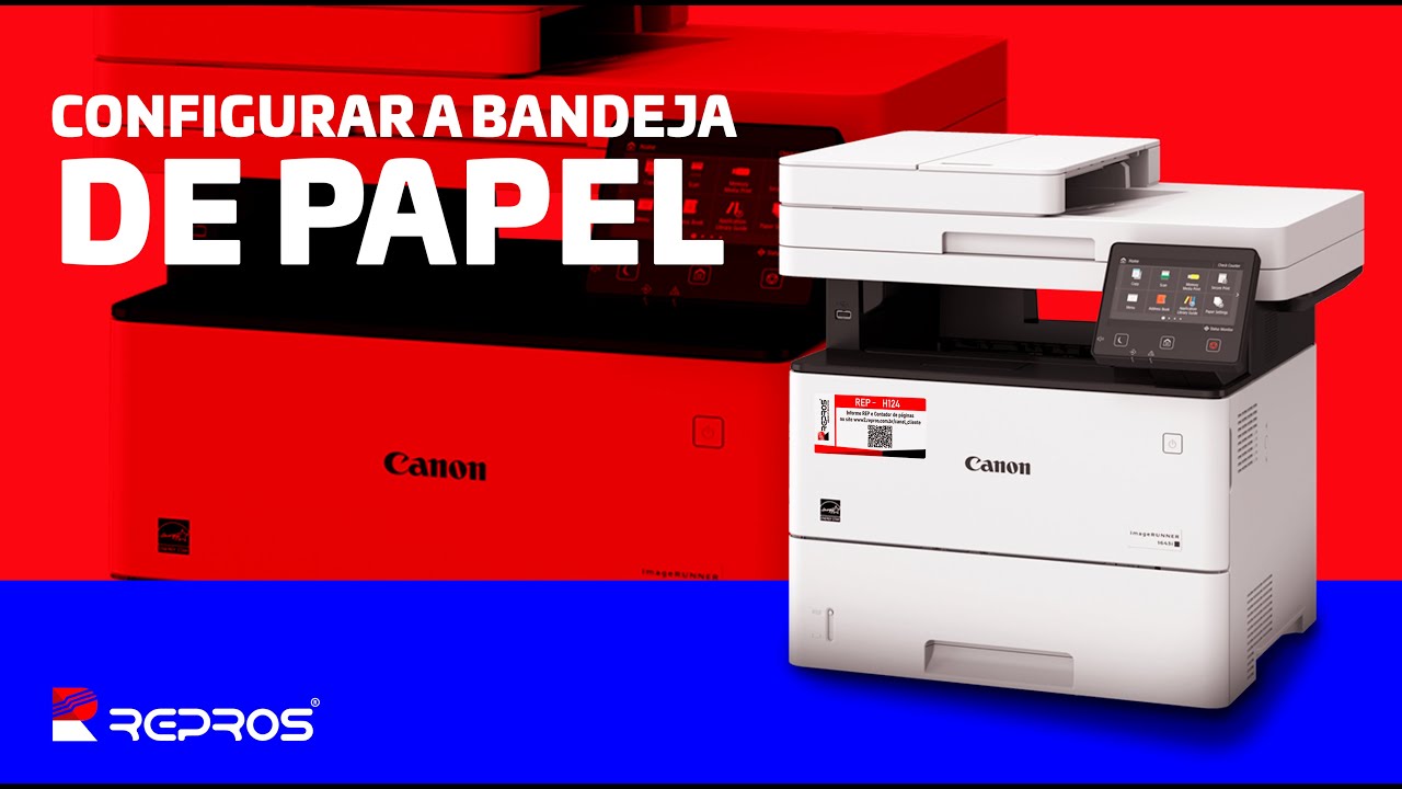 Configurar bandeja de papel da Canon IR1643iF - YouTube