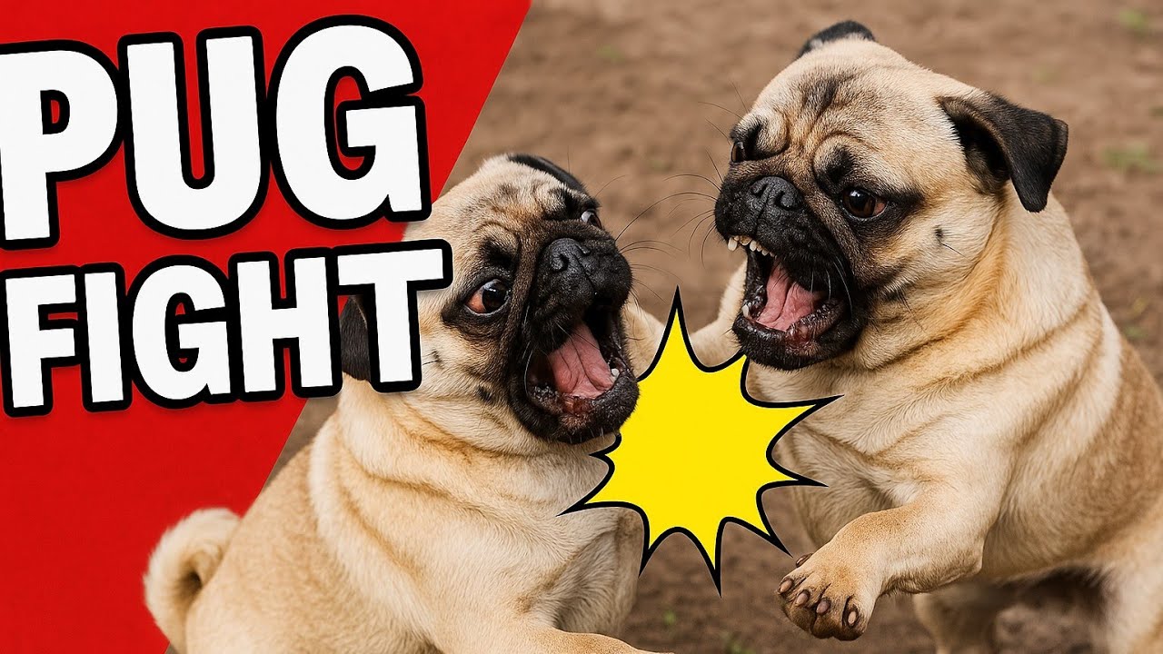 Pug fight - YouTube
