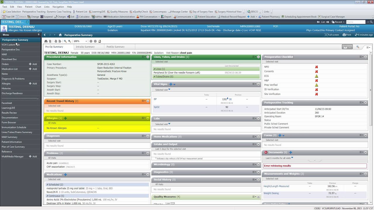 SurgiNet RN - Menu Tabs - YouTube
