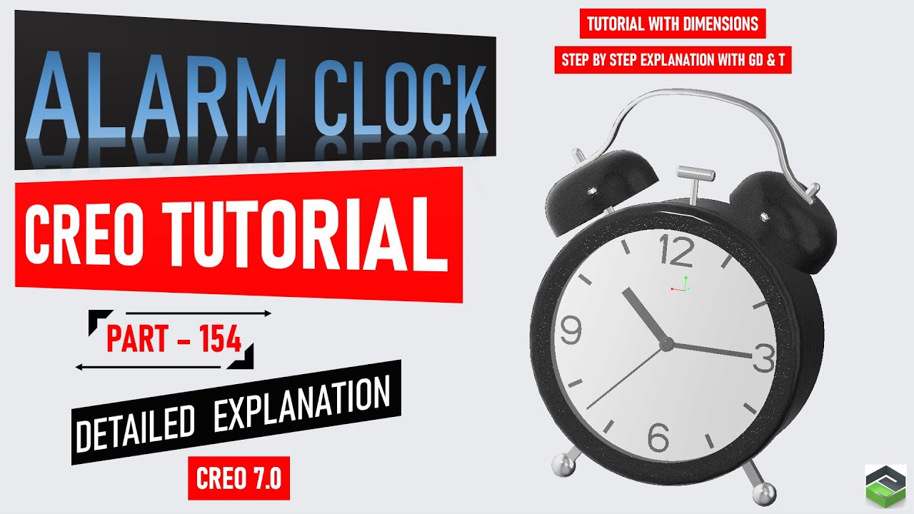" ALARM CLOCK " in Creo, Full tutorial video with detailed explanation ...