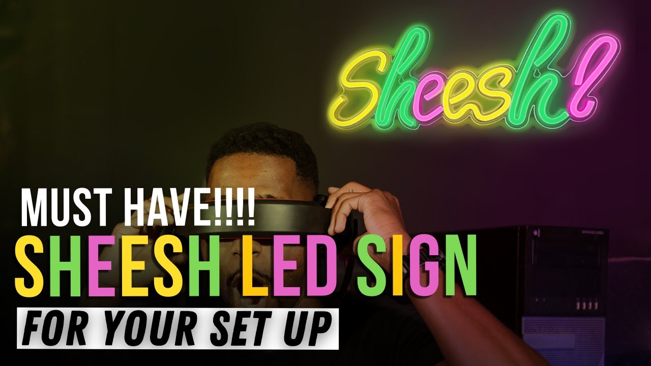 Tiktok Meme Word Sheesh Neon Light by Lumoonosity - YouTube