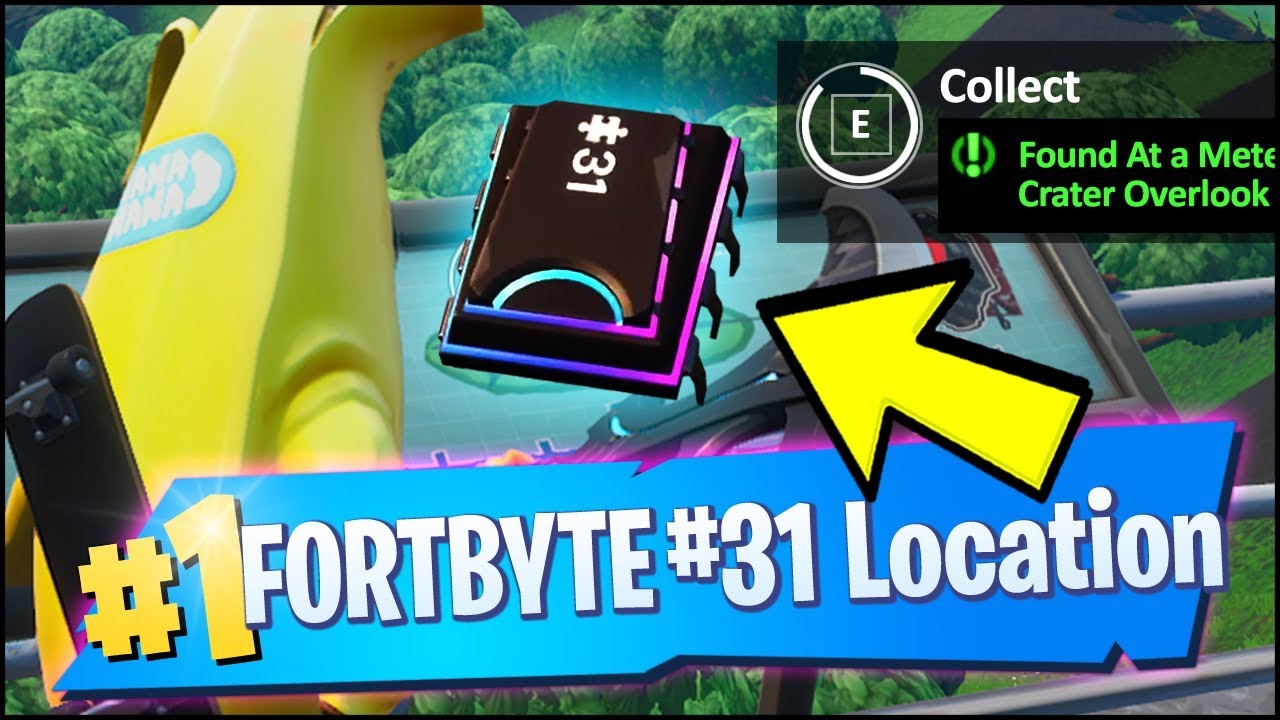 FORTBYTE #31 Location - FOUND AT A METEOR CRATER OVERLOOK (Fortnite ...