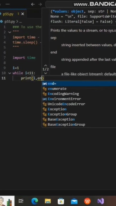 To use the sleep() function of the time module in python - YouTube
