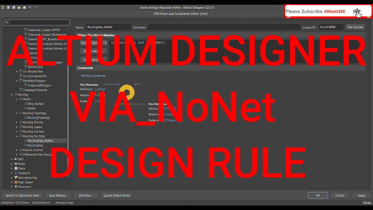 Altium Designer Tutorial 31: Altium Designer Layout Via NoNet Design ...