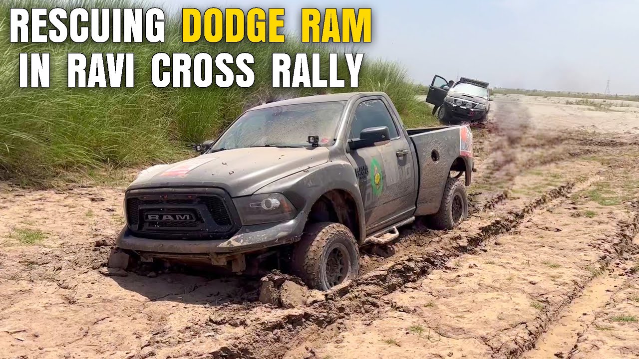 Rescuing Dodge Ram in Ravi Cross Rally | Dodge Ram Stuck in Sand Ravi ...