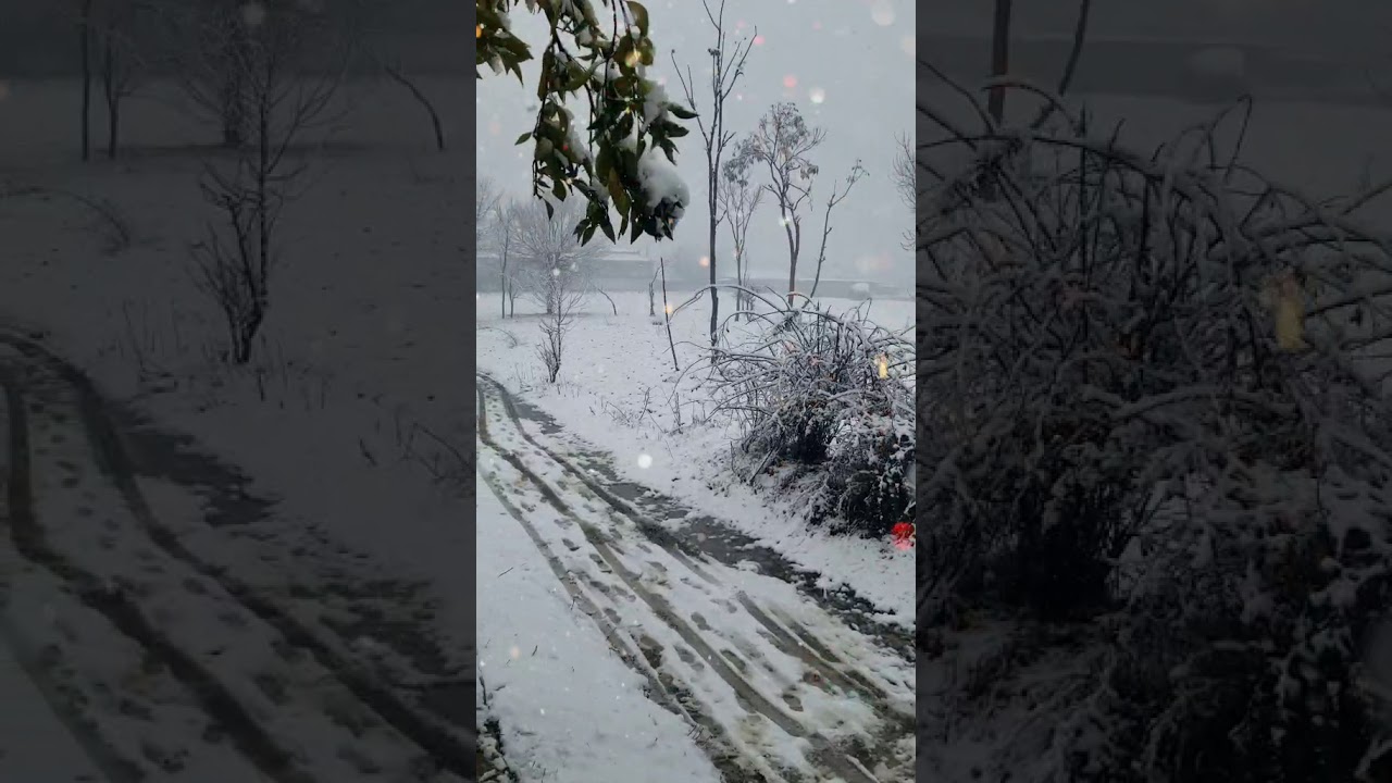 Snow falling Battagram village kuza banda - YouTube