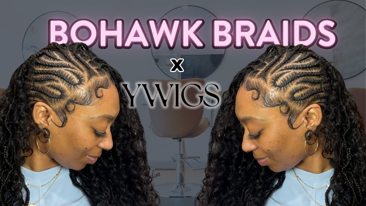 Boho Mohawk Braids| BOHAWK| YWIGS - YouTube