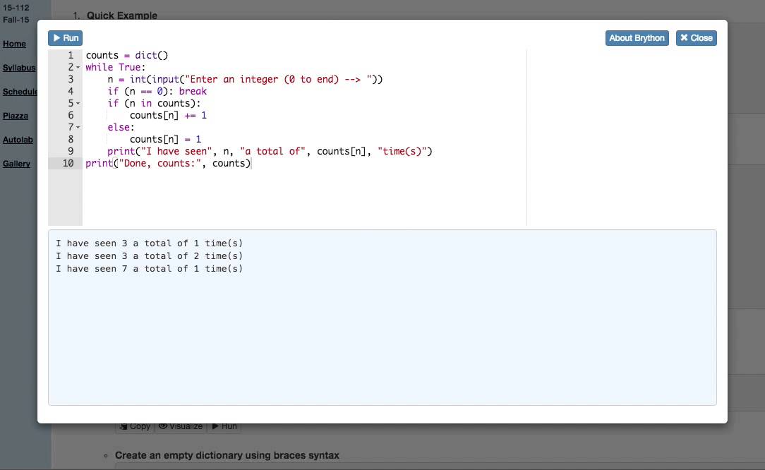 15 112 f15 dict quick example by tara - YouTube