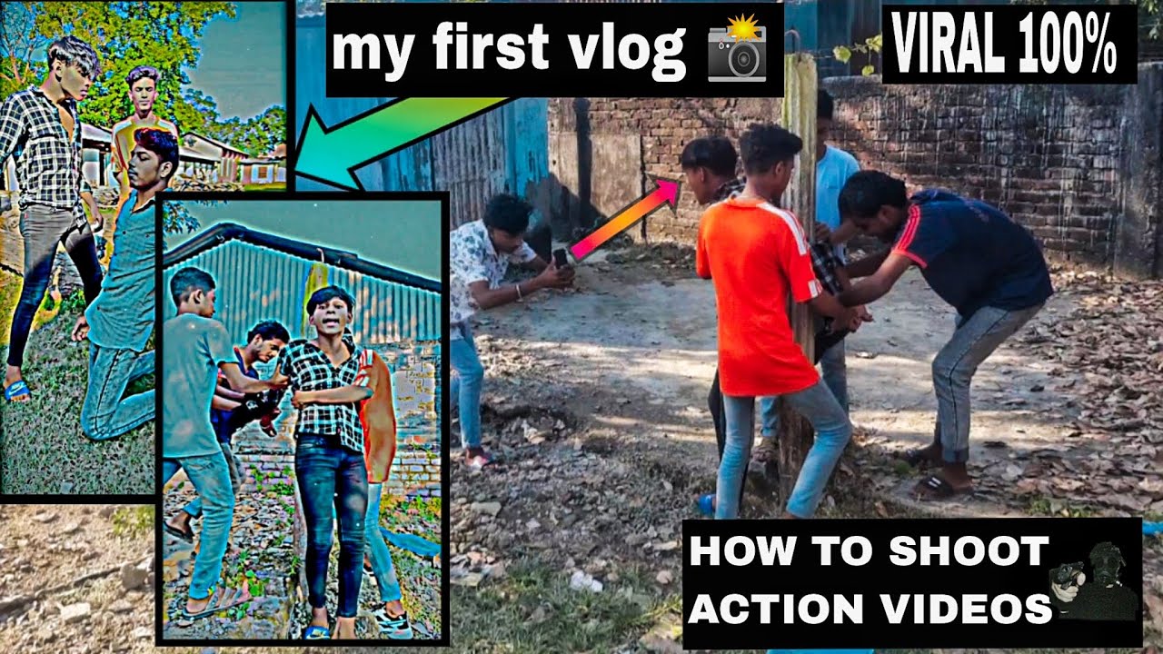 MY first vlog How to shoot action video | action video for reels on ...